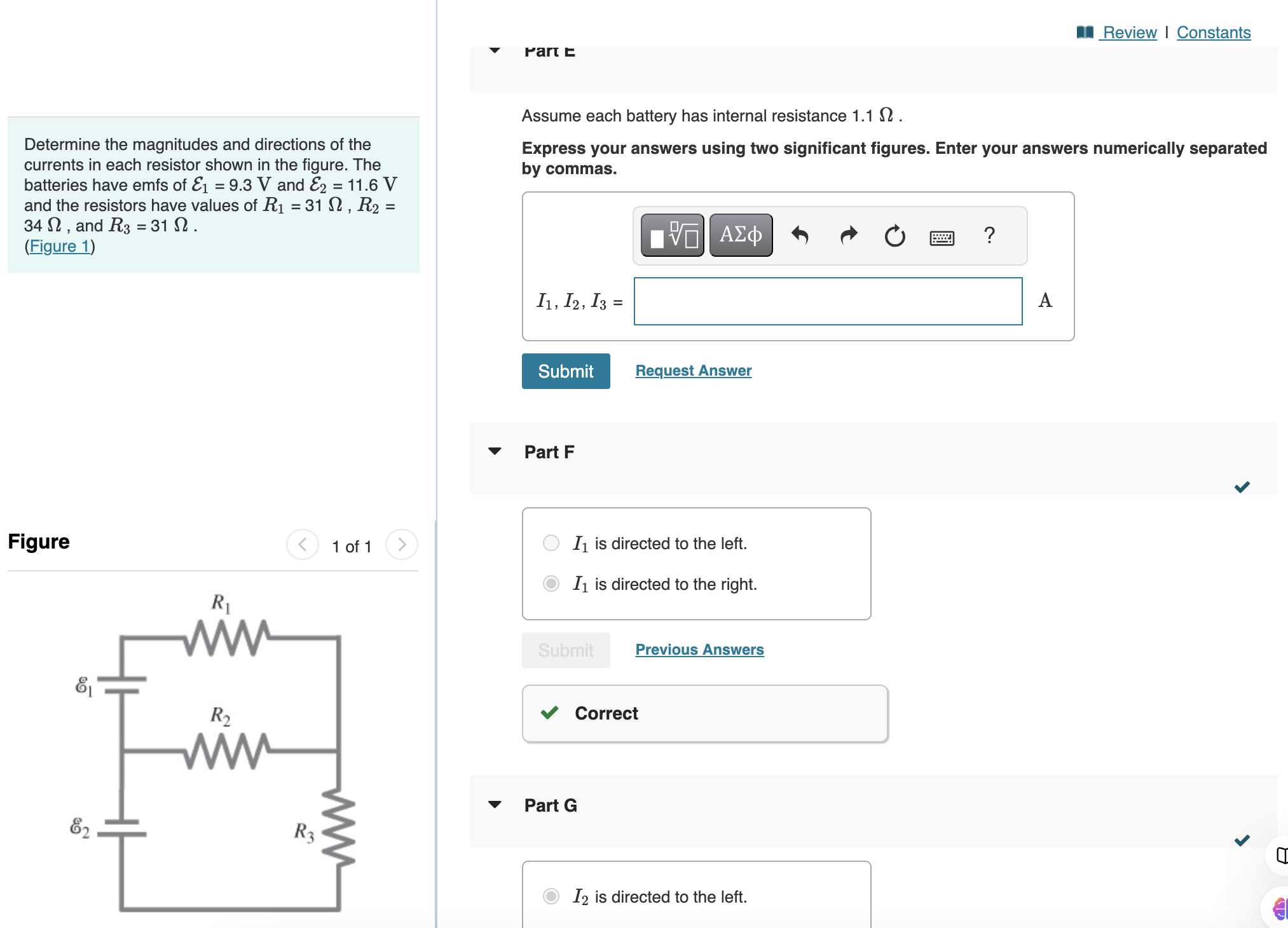 Solved rart EDetermine the magnitudes and directions of | Chegg.com