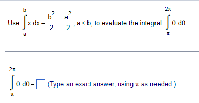 Solved Use ∫abxdx=2b2−2a2,a | Chegg.com