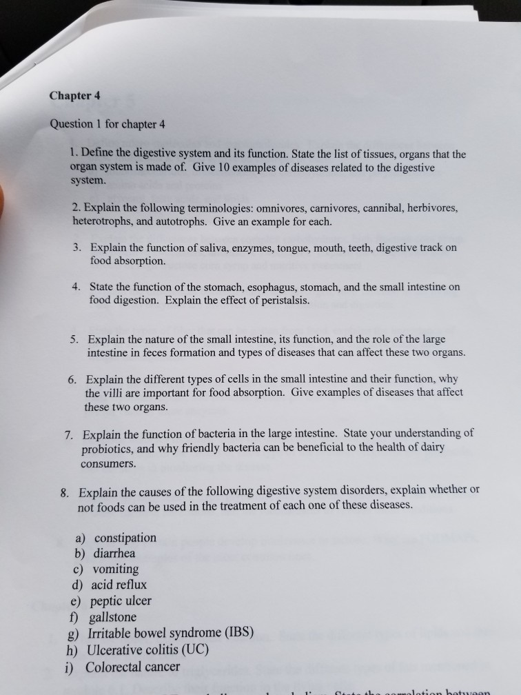 Solved Chapter 4 Question 1 for chapter 4 1. Define the | Chegg.com