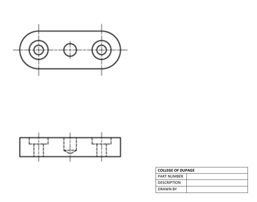 Solved Print the attached drawing Add centerlines as | Chegg.com