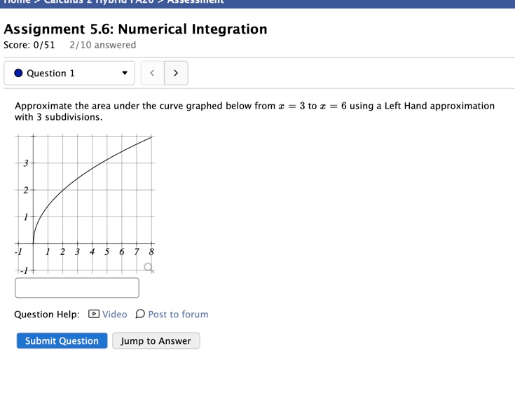 Solved Assignment 5.6: Numerical Integration Score: 0/51 | Chegg.com