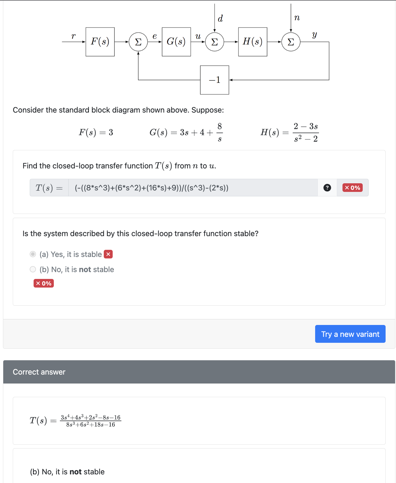 Consider the standard block diagram shown above. | Chegg.com