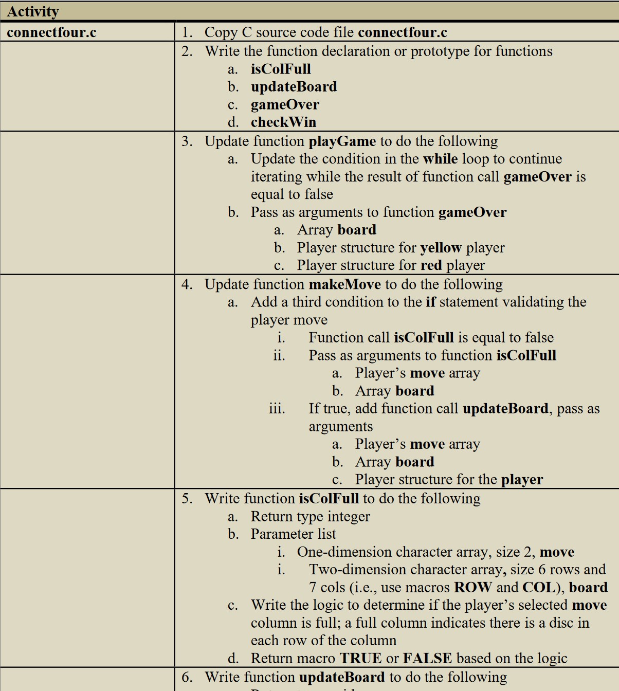 Solved Need some help updating my Connect 4 code. Please | Chegg.com