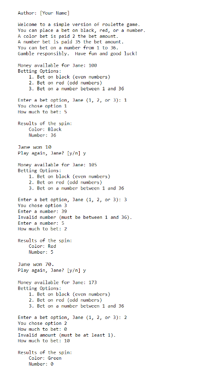 Solved Roulete.java: import java.util.Scanner; import | Chegg.com