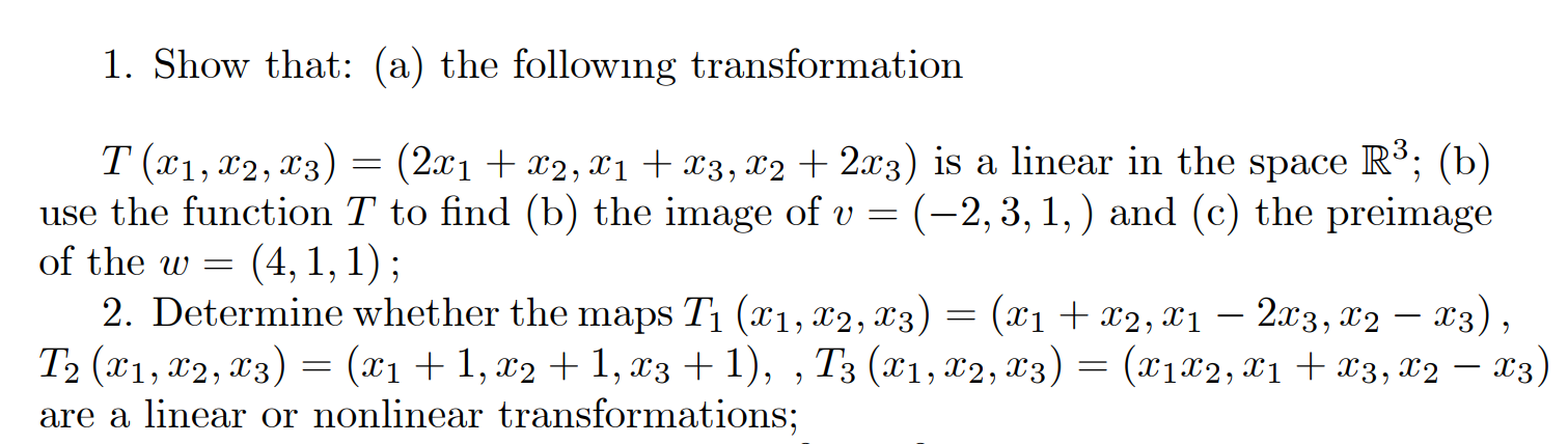 Solved 1. Show that: (a) the following transformation | Chegg.com
