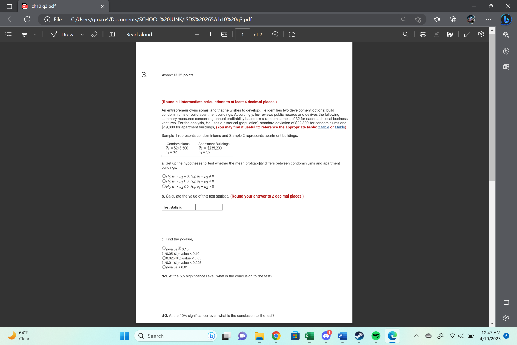(Round all intermediste calculations to at lesst 4 | Chegg.com