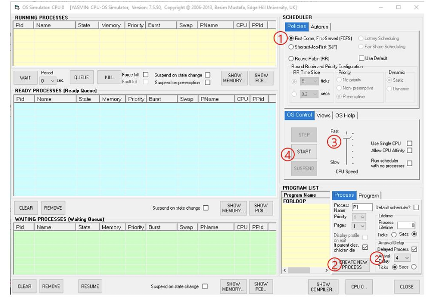 Solved By using the CPU-OS simulator for the purpose of | Chegg.com