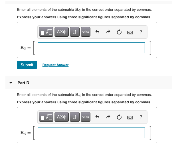 Solved Revie Part A Determine the structure stiffness matrix | Chegg.com
