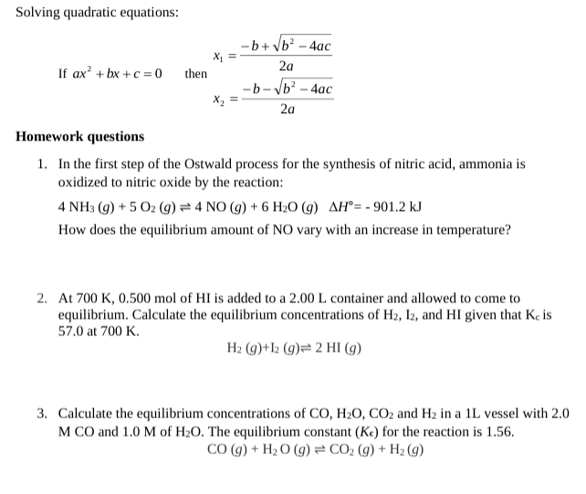 Solved Solving quadratic equations: If ax? + bx + c = 0 X | Chegg.com