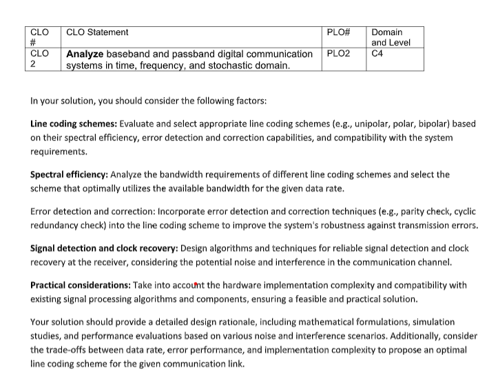 Solved Propose an Efficient Line Coding Scheme for | Chegg.com