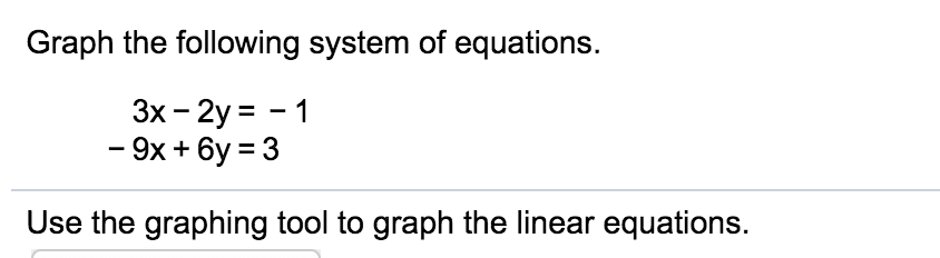 Solved Graph the following system of equations. 3x – 2y = -1 | Chegg.com