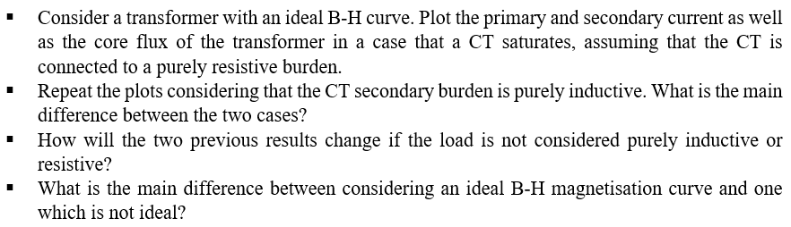 Solved Consider a transformer with an ideal B-H curve. Plot | Chegg.com