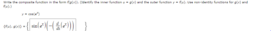 Solved Write the composite function in the form f(g(x)). | Chegg.com