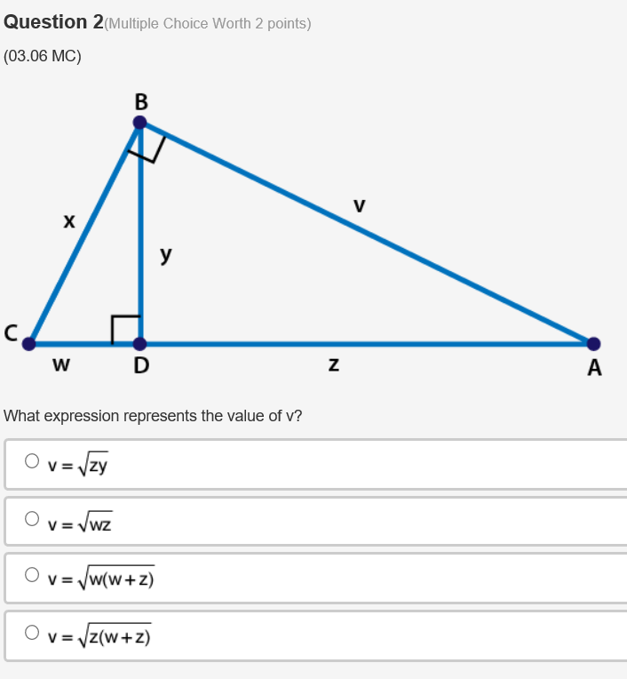 Solved Question 2 Multiple Choice Worth 2 points) (03.06 MC) | Chegg.com