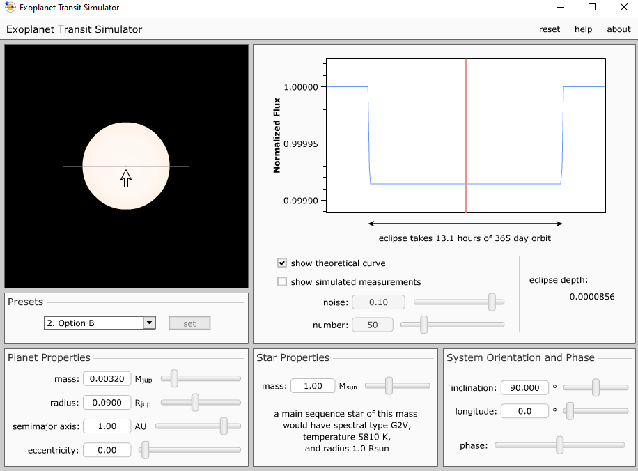 Exoplanet Transit Simulator