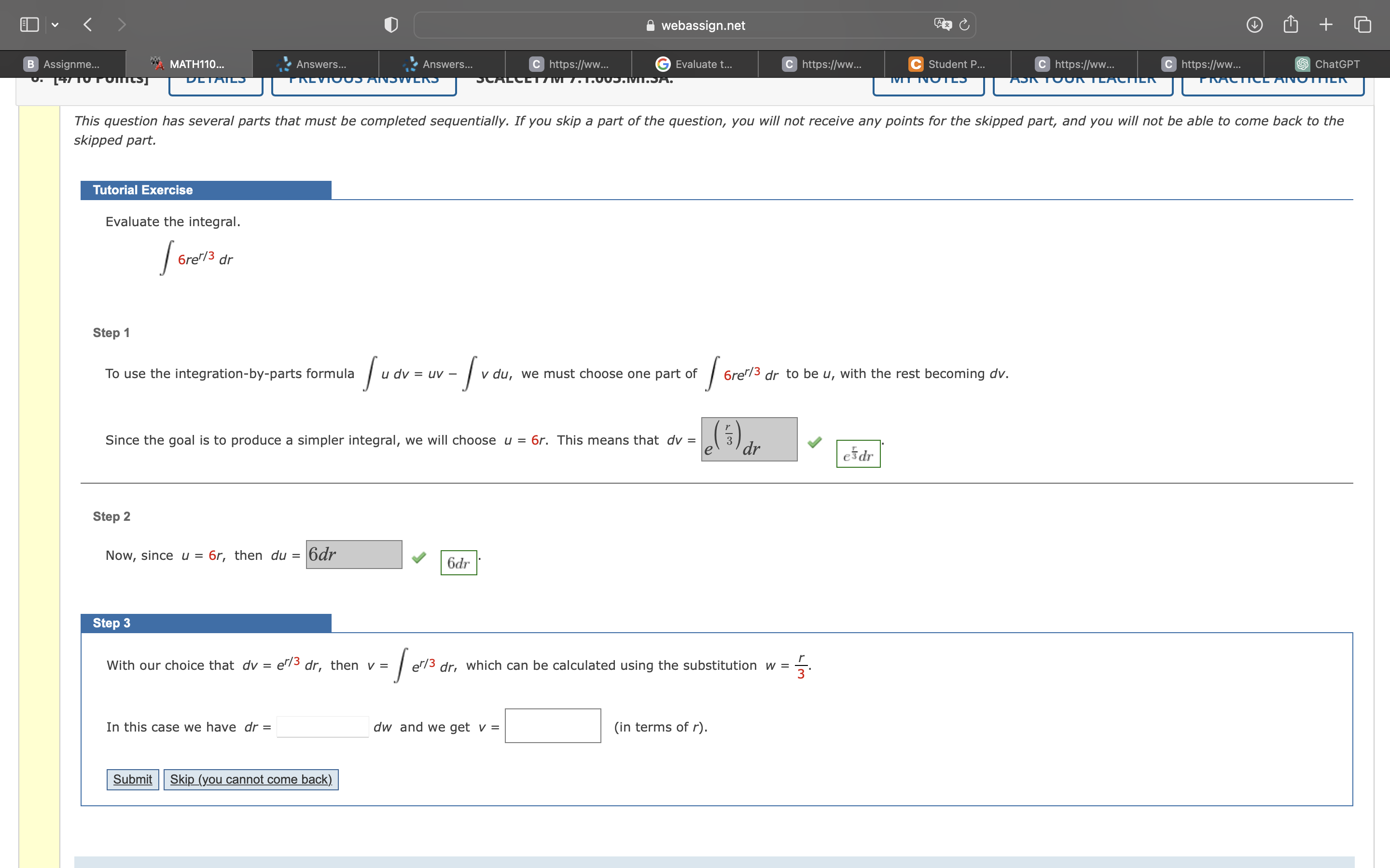 Solved Skipped Parttutorial Exerciseevaluate The