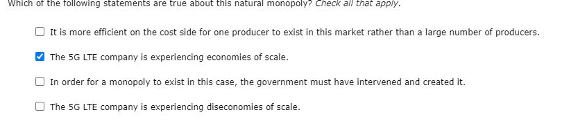 Solved It is more efficient on the cost side for one | Chegg.com