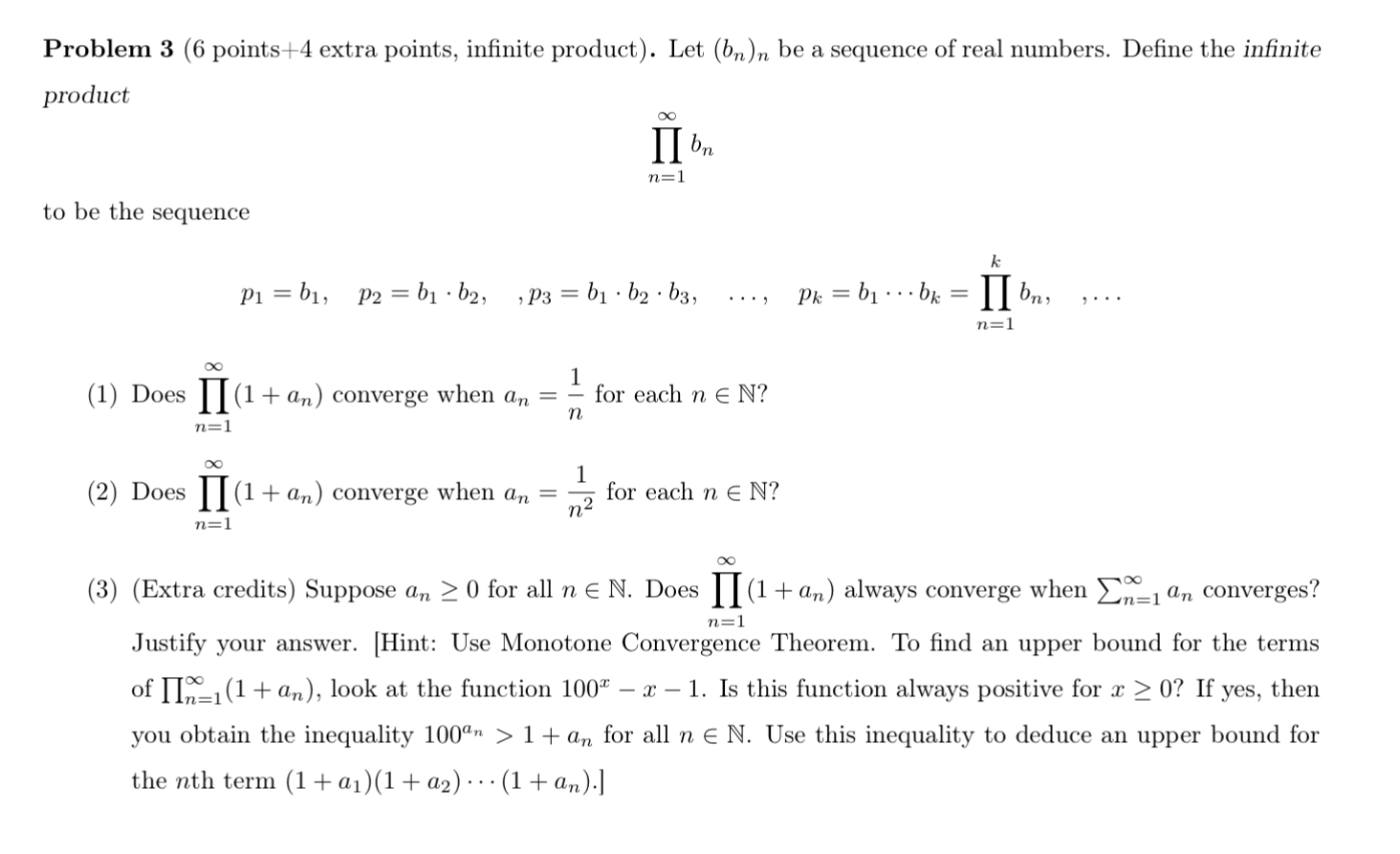 Solved Problem 3 (6 points +4 extra points, infinite | Chegg.com Solved Problem 3 (6 points +4 extra points, infinite | Chegg.com
