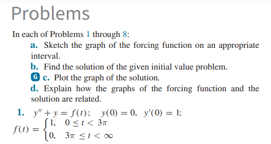 Solved In each of Problems 1 through 8: a. Sketch the graph | Chegg.com