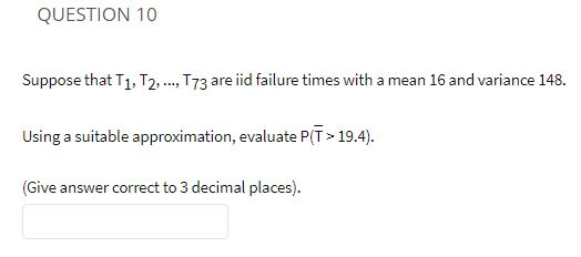 Solved QUESTION 8 The random variable Y1, Y2...., Y89 are | Chegg.com