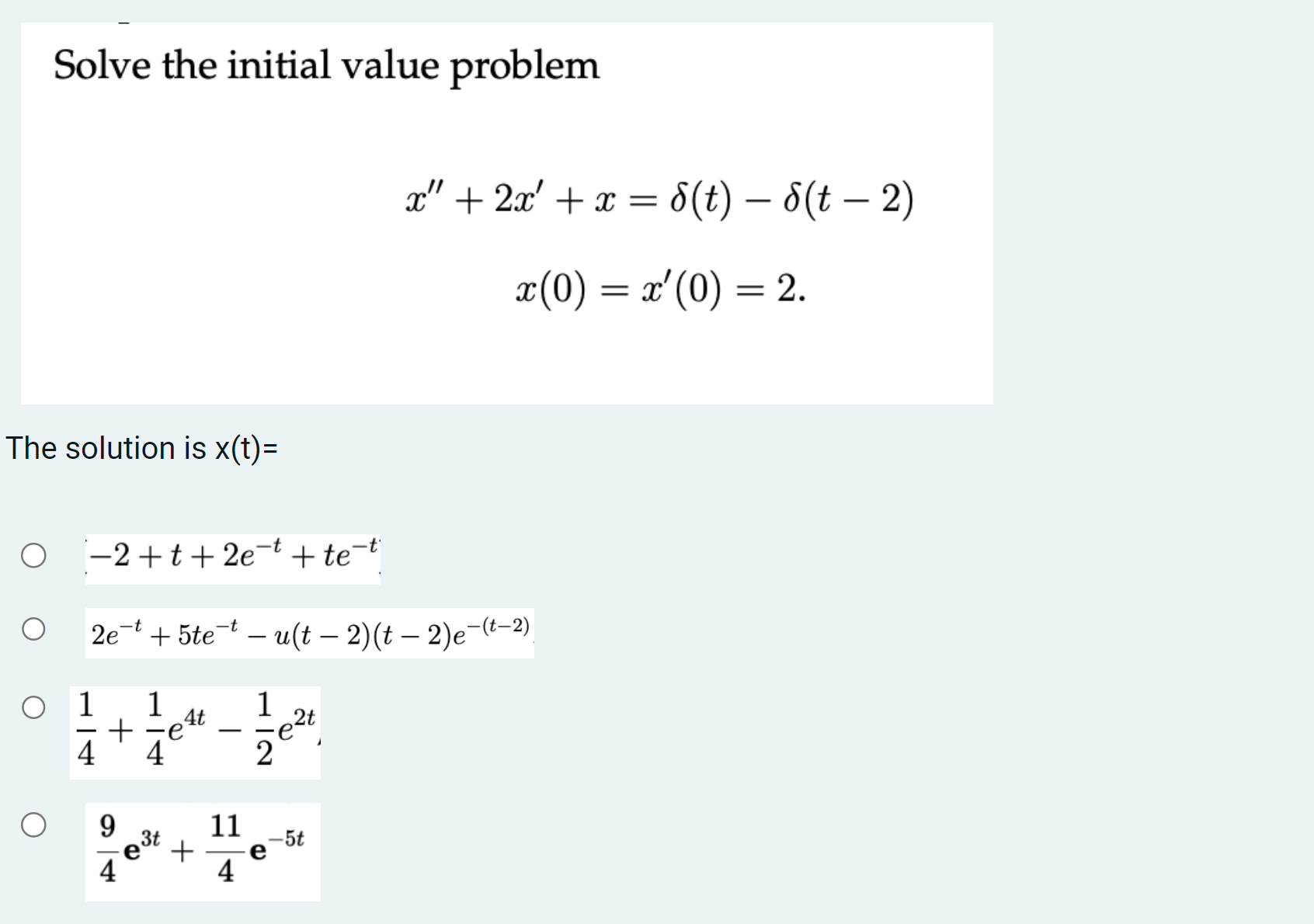 Solved Solve the initial value problem | Chegg.com