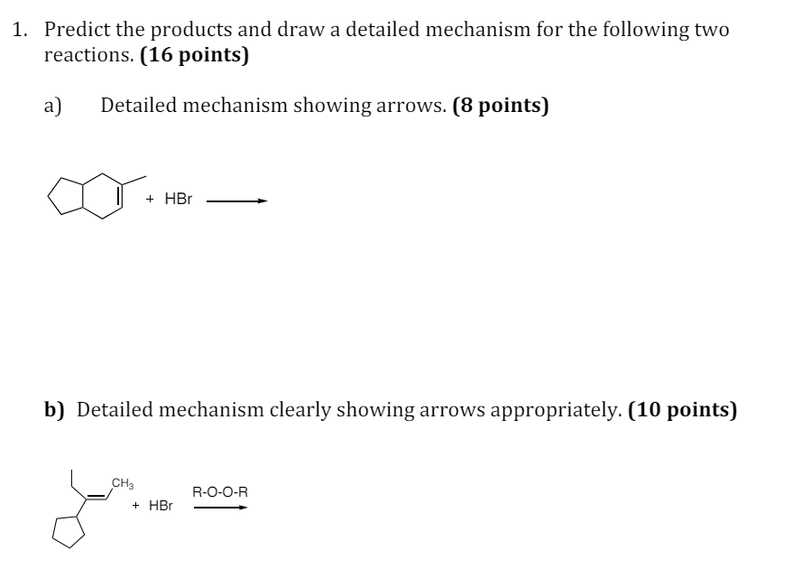 Solved Predict the products and draw a detailed mechanism | Chegg.com