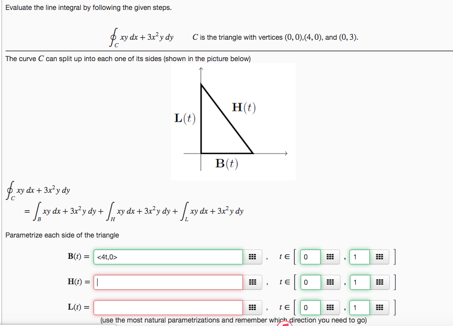 Solved Evaluate the line integral by following the given | Chegg.com