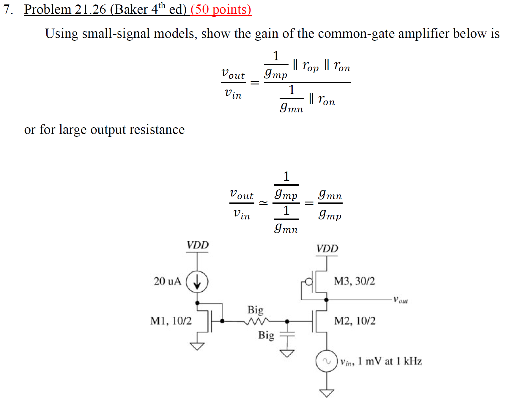 Solved Problem 21.26 (Baker {:4th ed) (50 ﻿points)Using | Chegg.com