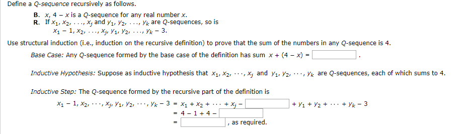 Solved Define a Q-sequence recursively as follows. x, 4-x is | Chegg.com