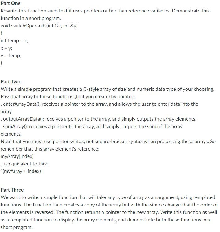 Solved Part One Rewrite this function such that it uses | Chegg.com