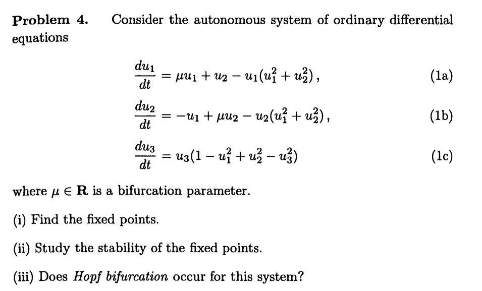 Solved Consider the autonomous system of ordinary | Chegg.com