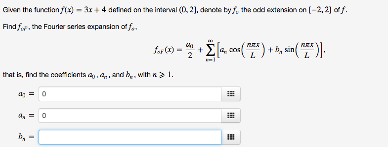 Solved Given the function f(x) 3x + 4 defined on the | Chegg.com