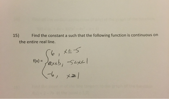 Solved Find the constant a such that the following function | Chegg.com