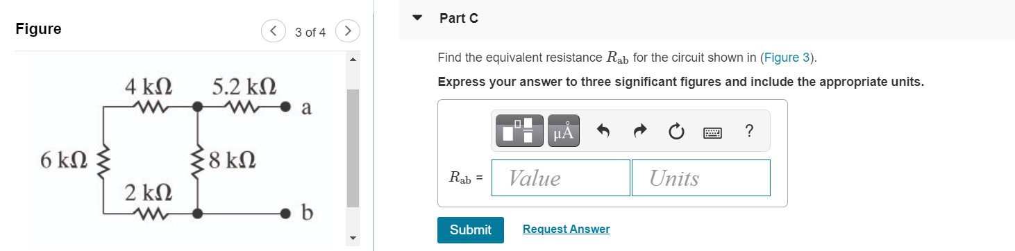 Solved Part A Find the equivalent resistance Rab for the | Chegg.com