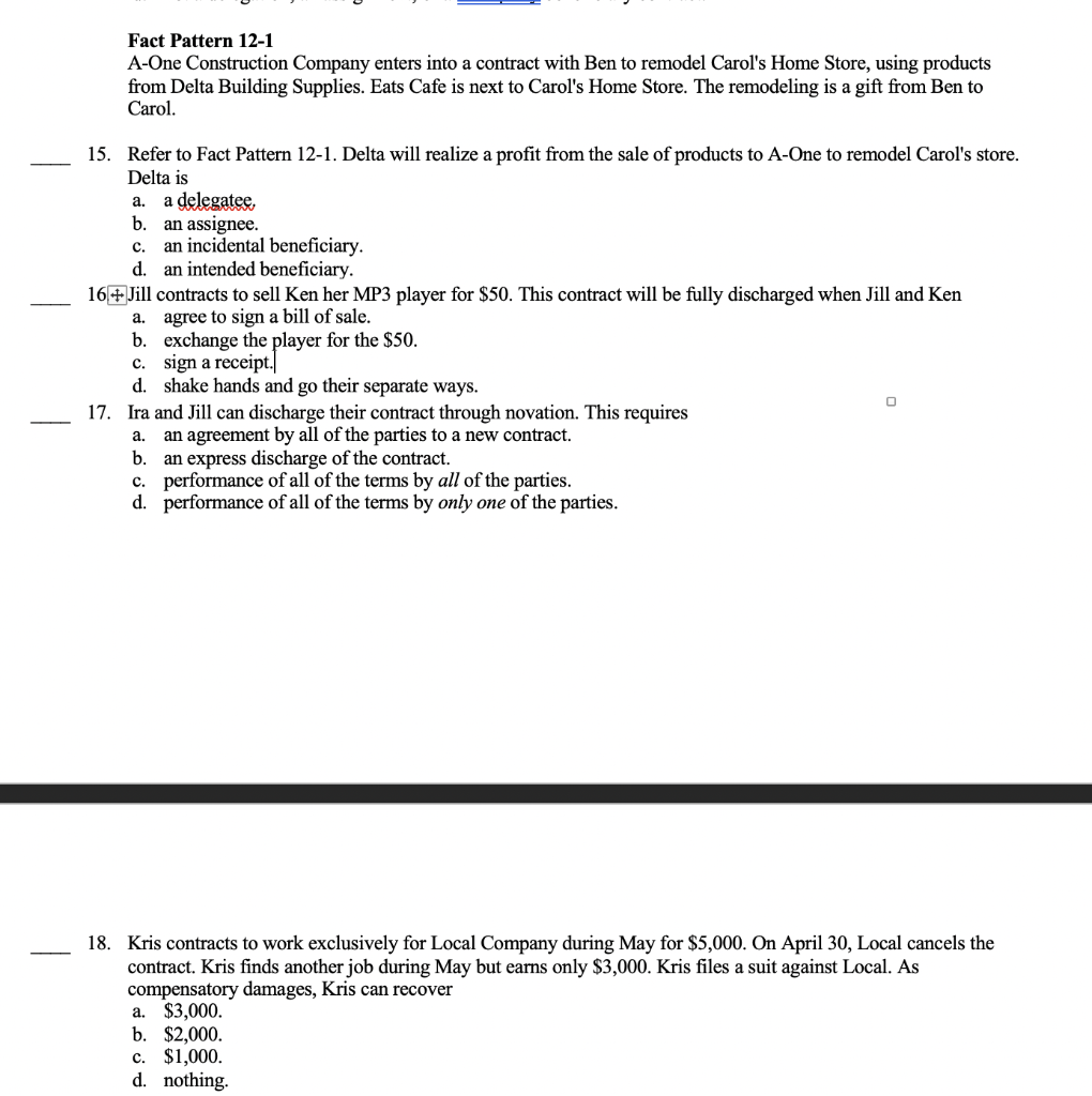 Solved Fact Pattern 12-1 A-One Construction Company enters | Chegg.com