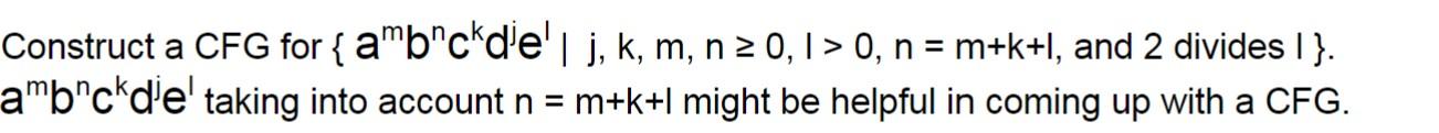 Construct a CFG for | Chegg.com