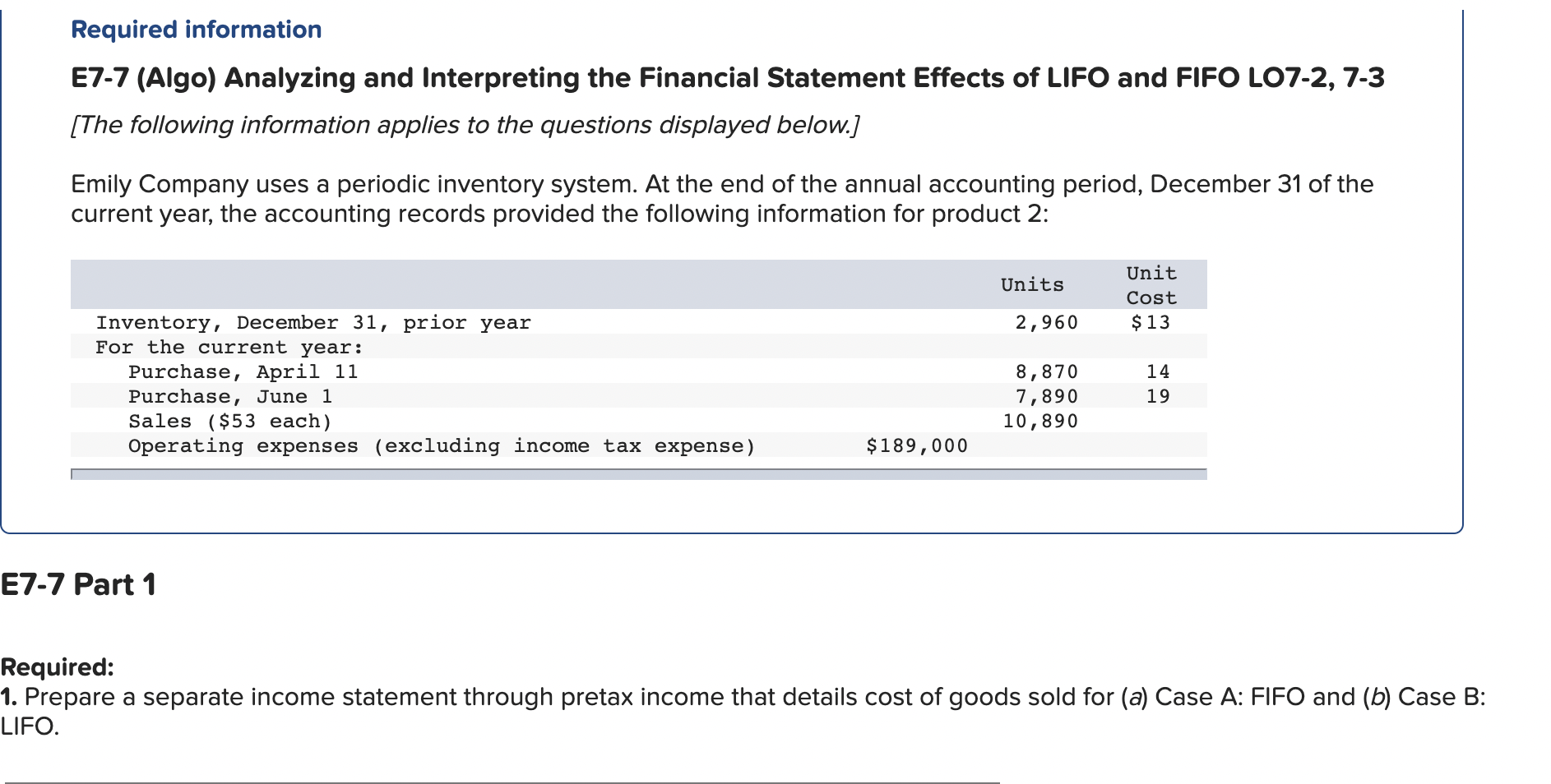 Solved Required information E7-7 (Algo) Analyzing and | Chegg.com
