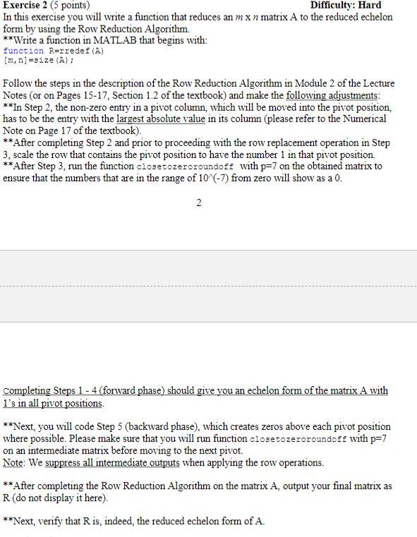 Exercise 2 (5 points) Difficulty: Hard In this | Chegg.com