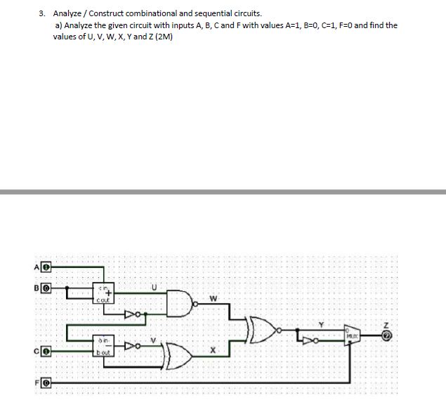 Solved Combinational Circuit Activity 1 What will be the | Chegg.com