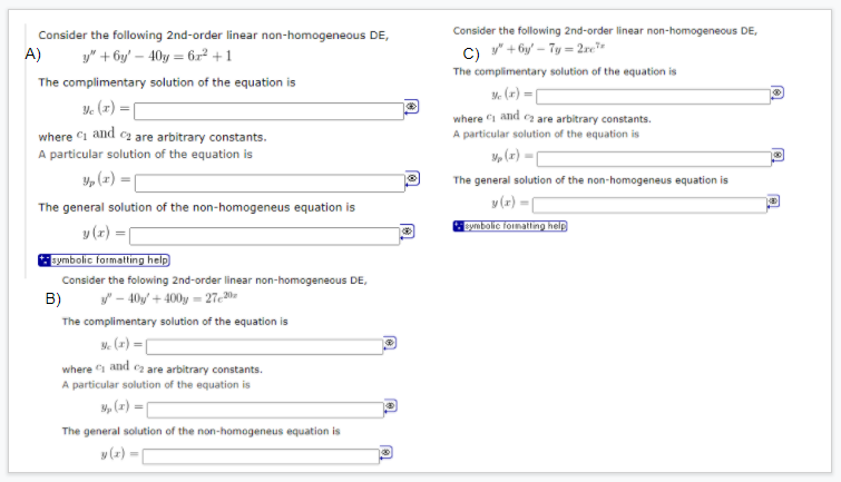 Solved Consider the following 2nd-order linear | Chegg.com