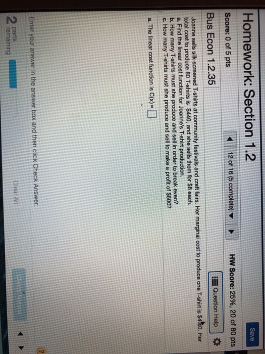 Solved Homework Section 1 2 Score 0 Of 5 Pts Bus Econ