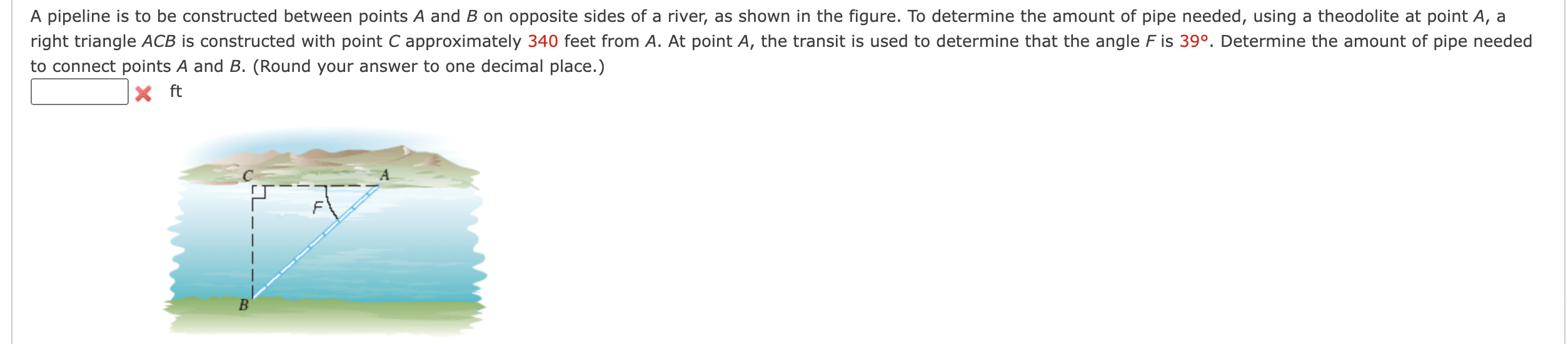 Solved A pipeline is to be constructed between points A and | Chegg.com