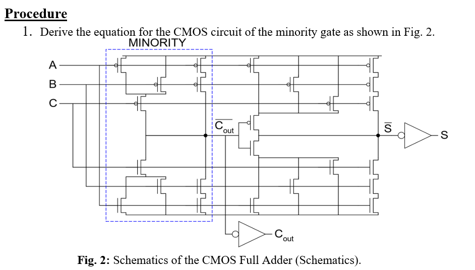 Solved Procedure 1. Derive the equation for the CMOS circuit | Chegg.com