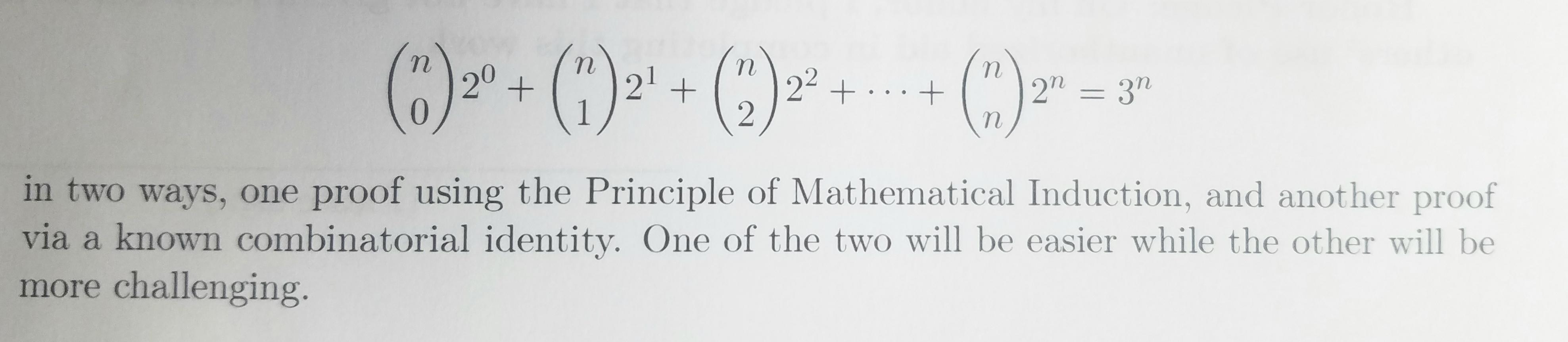 Solved Is Anyone Able To Prove This Combinatorics 