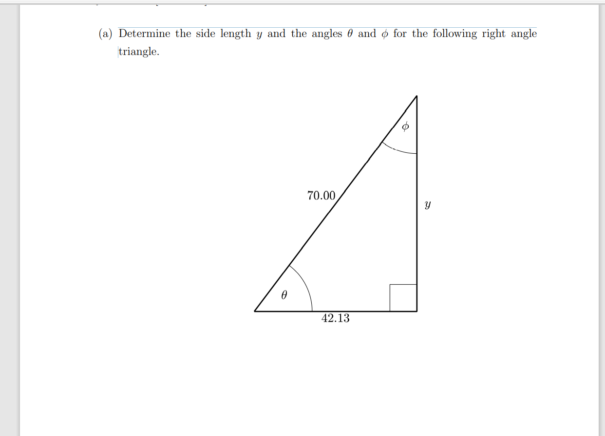 Solved (a) Determine the side length y and the angles and | Chegg.com