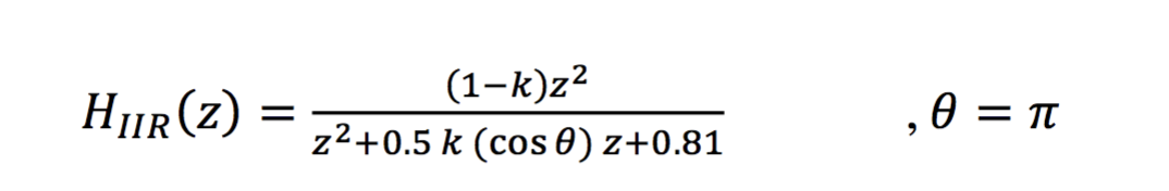 Solved Design an IIR filter based on this equation using | Chegg.com