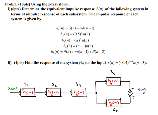 Solved Using The Z Transform I Determine The Equivalent 