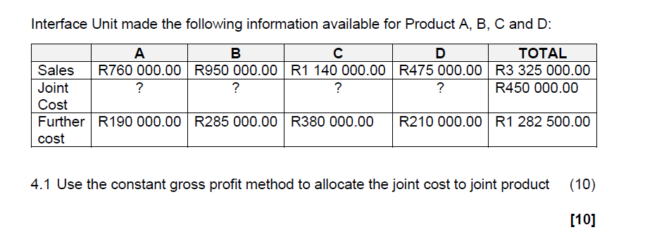 Solved Interface Unit made the following information | Chegg.com
