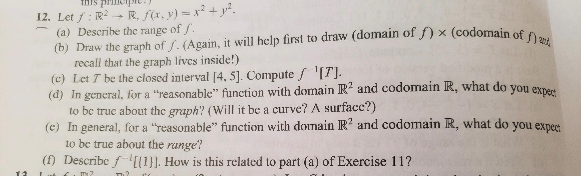 Solved Let f: R2 to R2, f(x, y) = x2 + y2 | Chegg.com