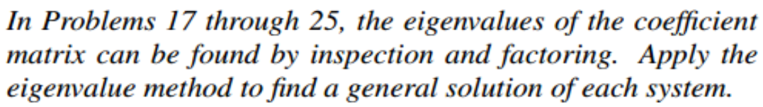 Solved In Problems 17 through 25, the eigenvalues of the | Chegg.com